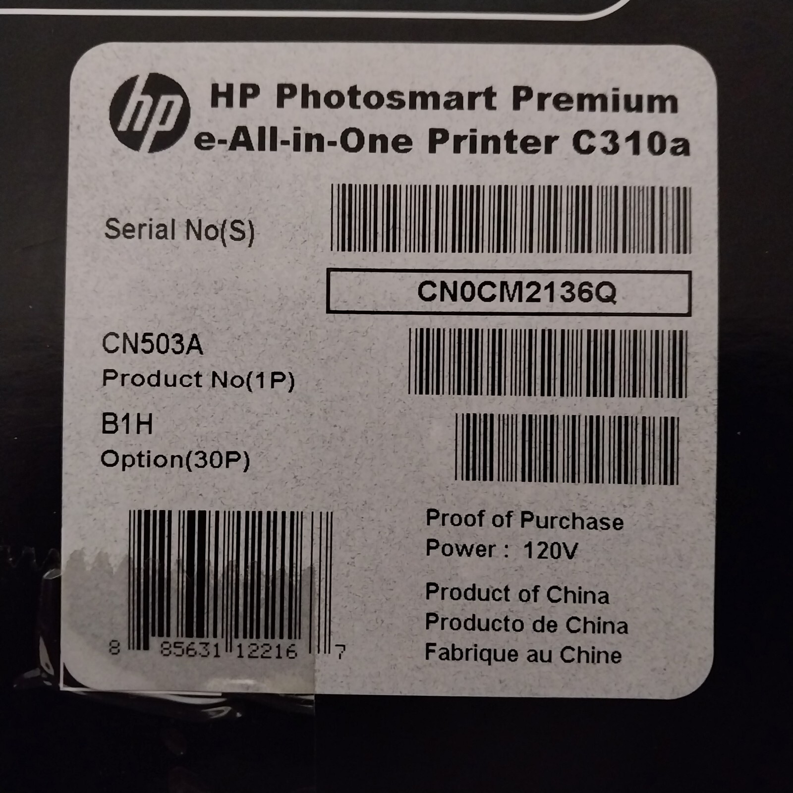HP Photosmart Premium C310A All-In-One Inkjet Printer for sale online ...