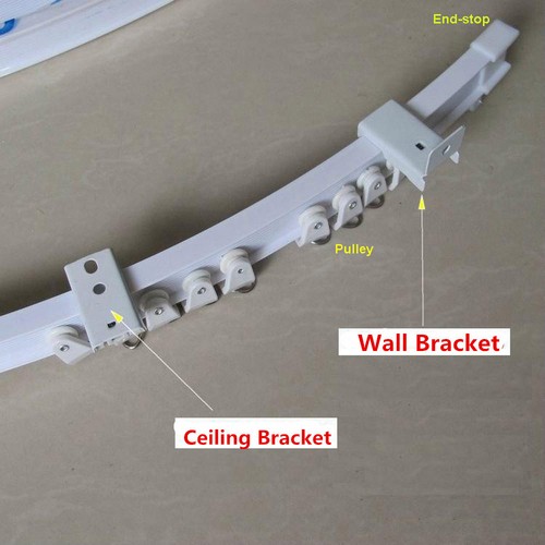 Bendable Flexible Tracks Plastic Metal Alloy Window Curtain Track | eBay