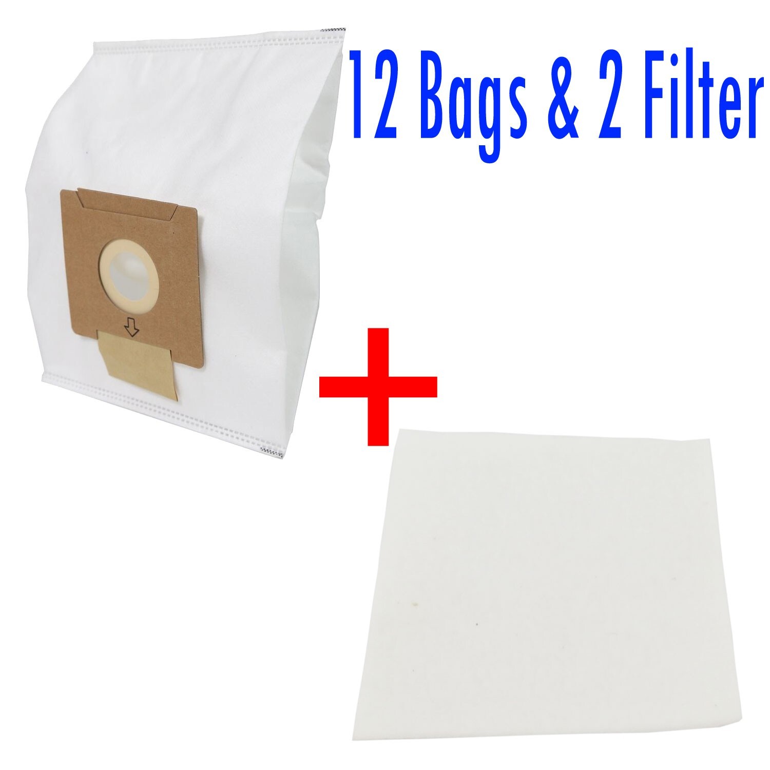 12 Pcs VACUUM CLEANER BAGS SUITABLE FOR Wertheim Clean Up W2000 Dog ...
