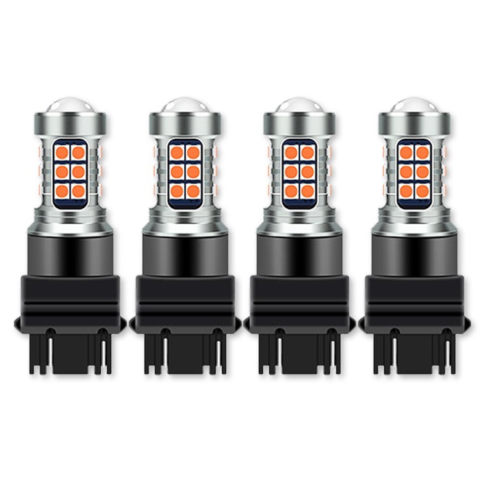 4X 3157 Red LED Bright Strobe Flash Blinking Brake Tail Stop Light ...