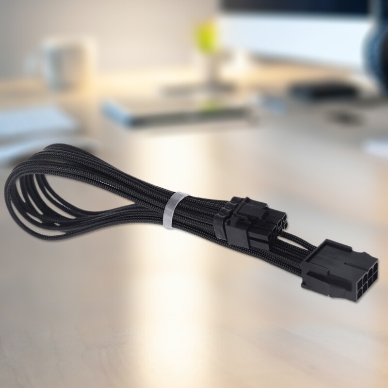 PCIe 8Pin Female to 8P 6+2Pin Male Power Supply Extension Cable 18AWG ...