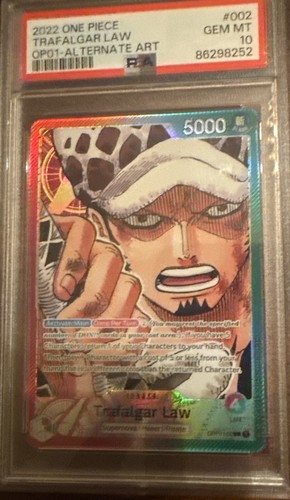 Trafalgar Law OP01-002 PSA 10 Alt Art Leader One Piece Pre-Errata ...