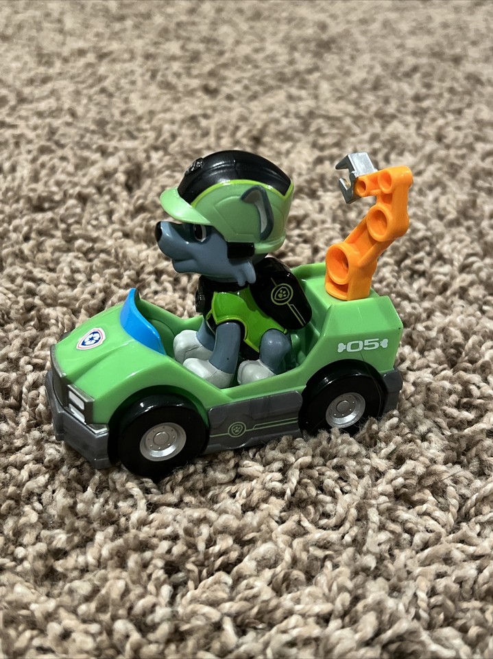 Paw Patrol Rocky Repair Kart Figure Mission and Vehicle Green Set HTF ...