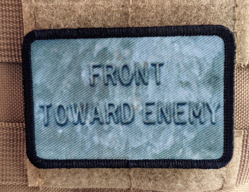Claymore mine front towards enemy meme 2"x3" hook & loop tactical morale patch | eBay