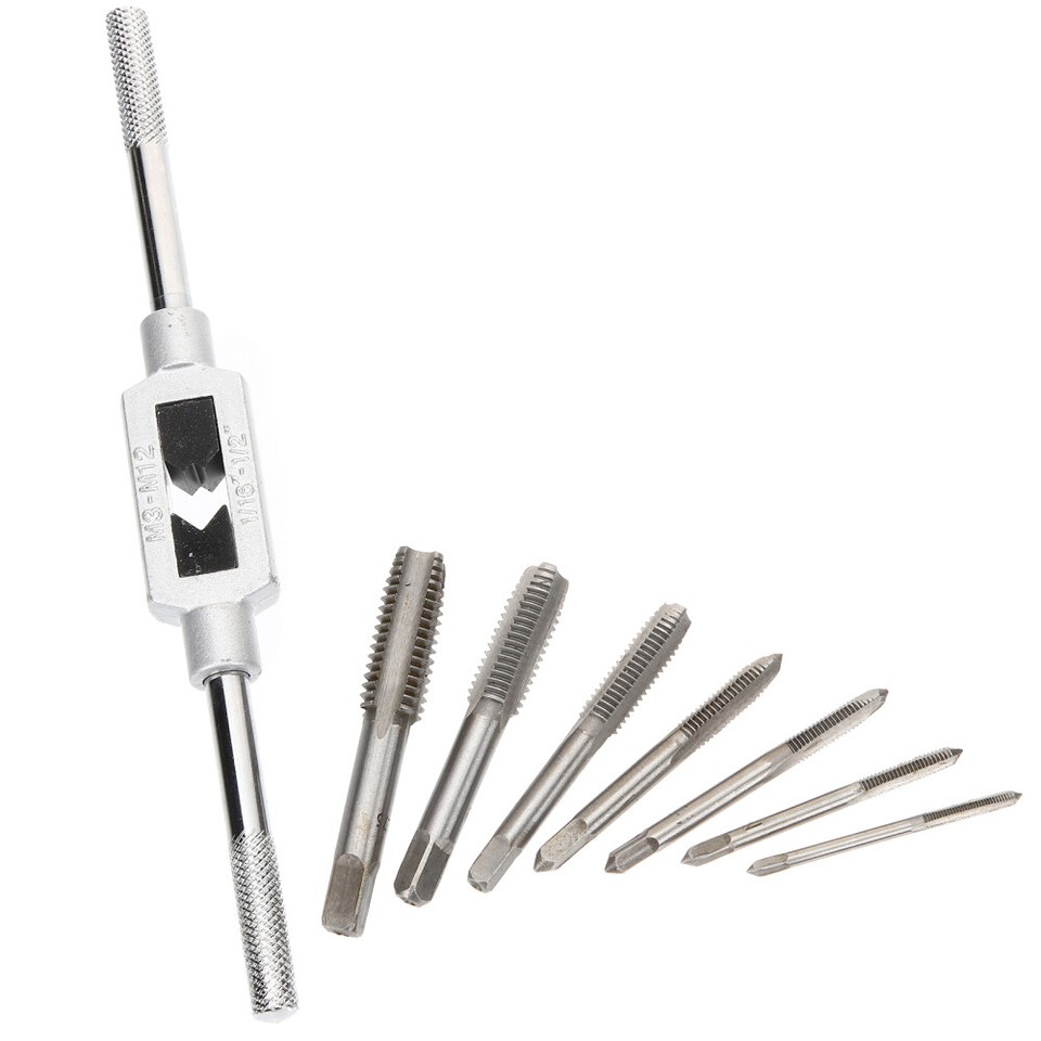 Sturdy Practical Assorted Tap Die Threading Tool Screw Tap Wrench Set ...