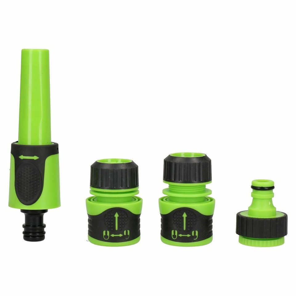 Garden Hose Spray Nozzle & Fitting Set – Hose Pipe Tap Connector ...