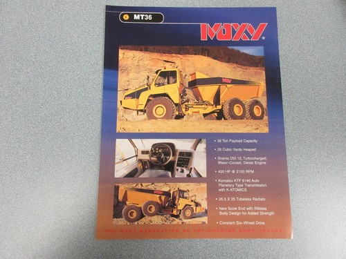 Moxy Articulated Dump Trucks MT36 Sales Sheet 2 Pages | eBay