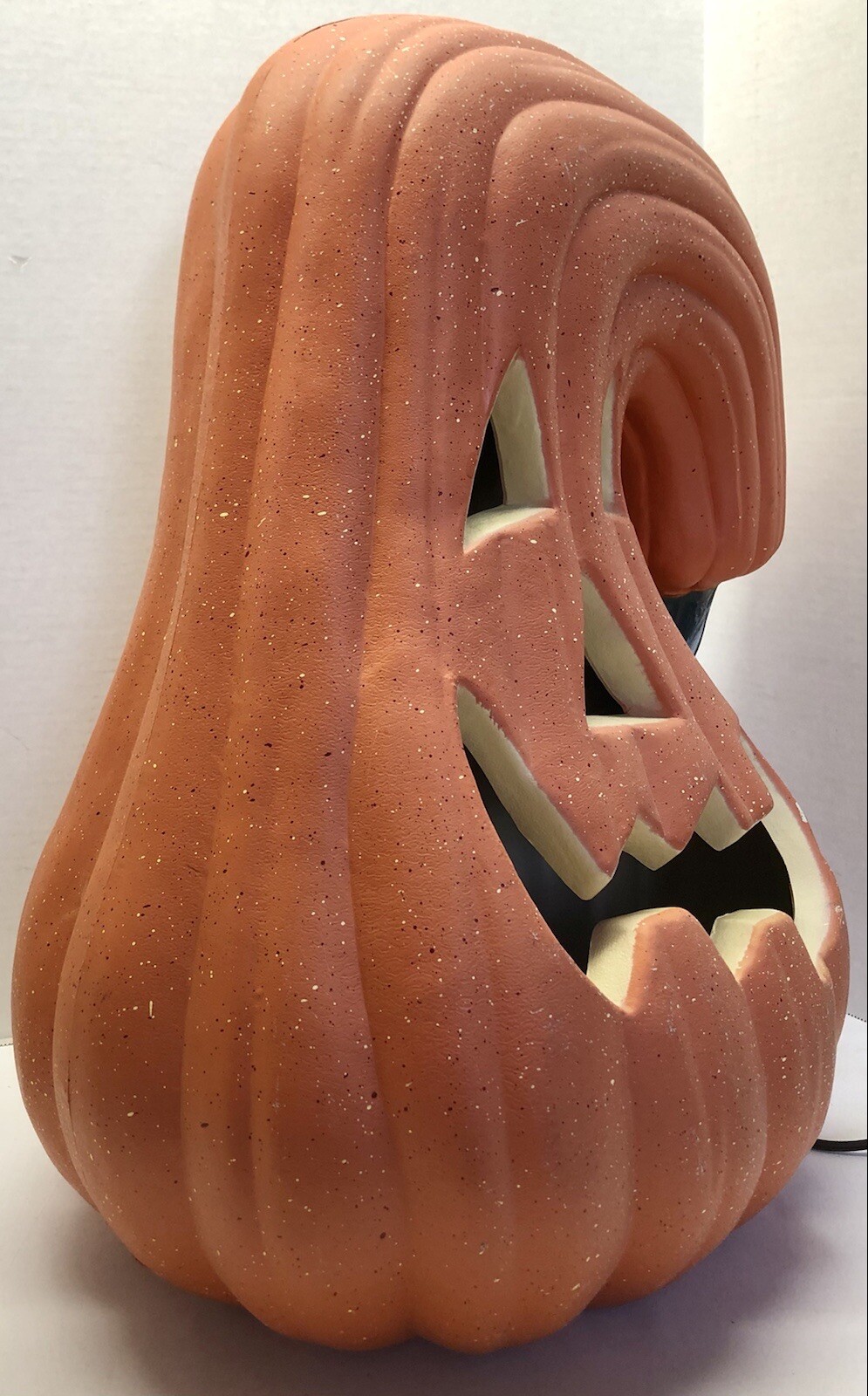 Rare Halloween Lighted Foam Gourd Squash Pumpkin Blow Mold 17" Works ...