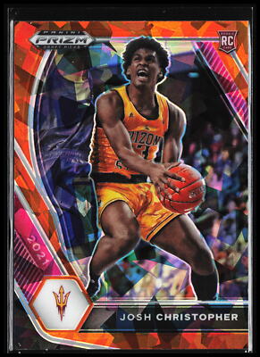 Josh Christopher #22 2021 Draft Picks Orange Cracked Ice PRIZM Rookie ...
