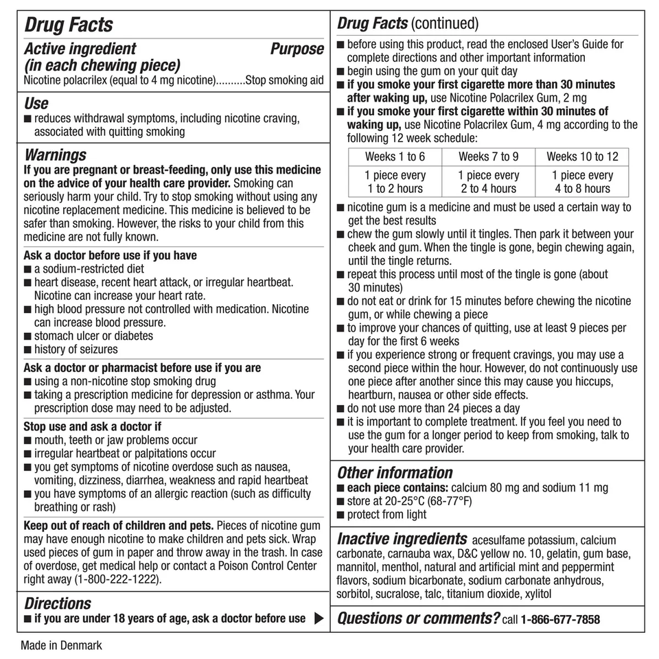 Kirkland Signature Quit 2 mg. or 4 mg. Ice Mint Gum, 300 Pieces, EXP 4/ ...