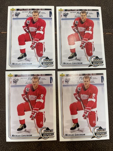 (4) 1992-93 Upper Deck Rookie Report Nicklas Lidstrom Red Wings Hockey ...