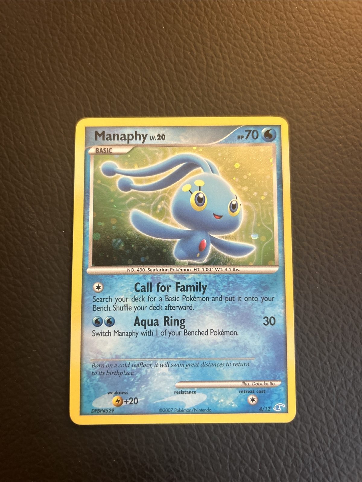Pokémon TCG Manaphy DP Training Kit 1 Blue 4/12 Cosmos Holo Rare Common ...