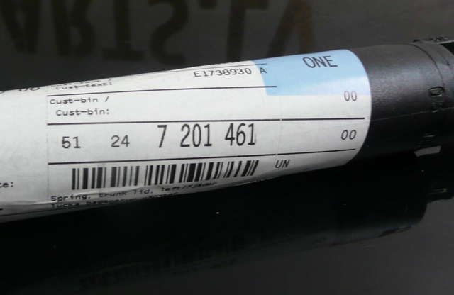 Genuine BMW E65 E66 E67 Left Trunk Lid Strut Shock With Spring ...