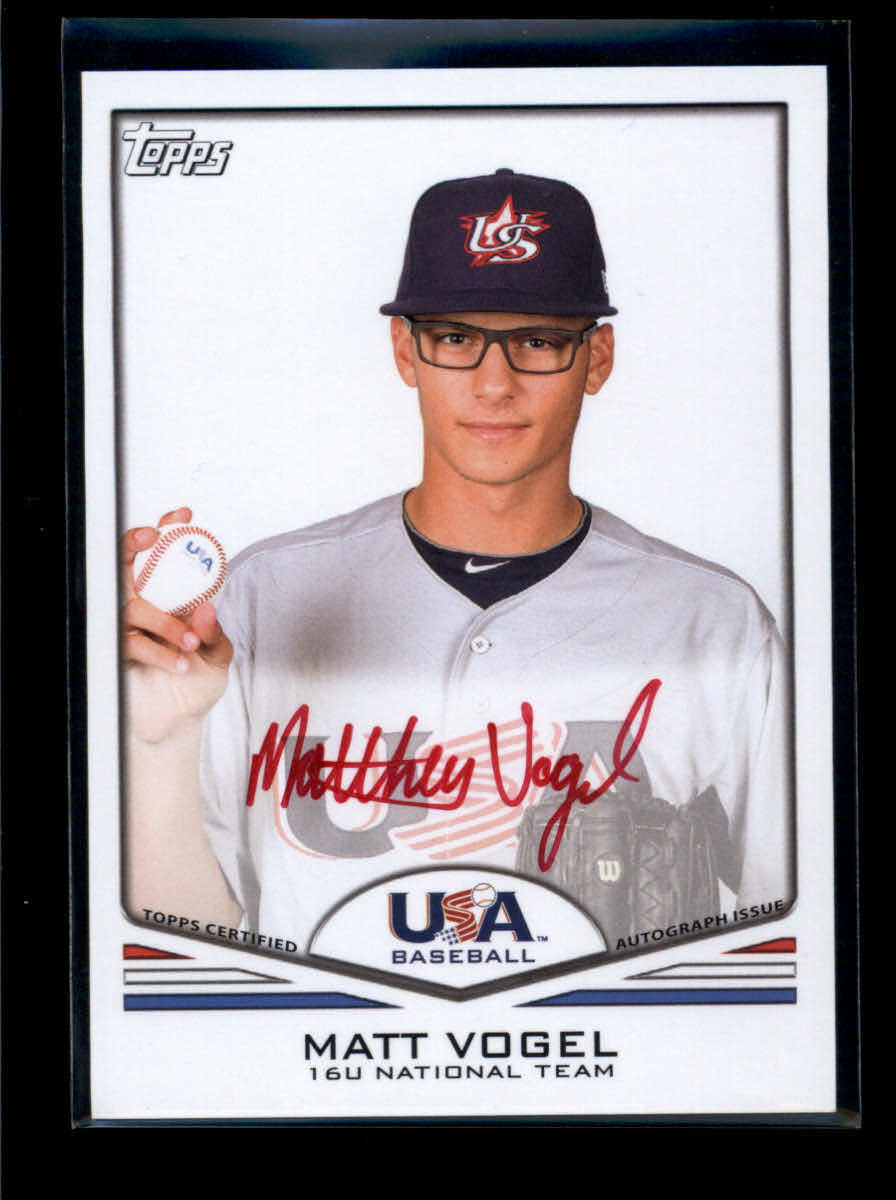 MATT VOGEL 2011 TOPPS USA BASEBALL RED INK AUTO #74/99 AG6029 | eBay