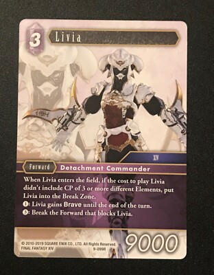 Final Fantasy TCG: Opus 9 - Livia 9-099R - Rare - Lightning | eBay UK
