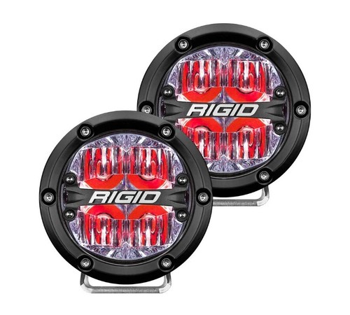 Rigid 360-Series Dual 4" LED Off-Road Light Drive - Red Backlight ...