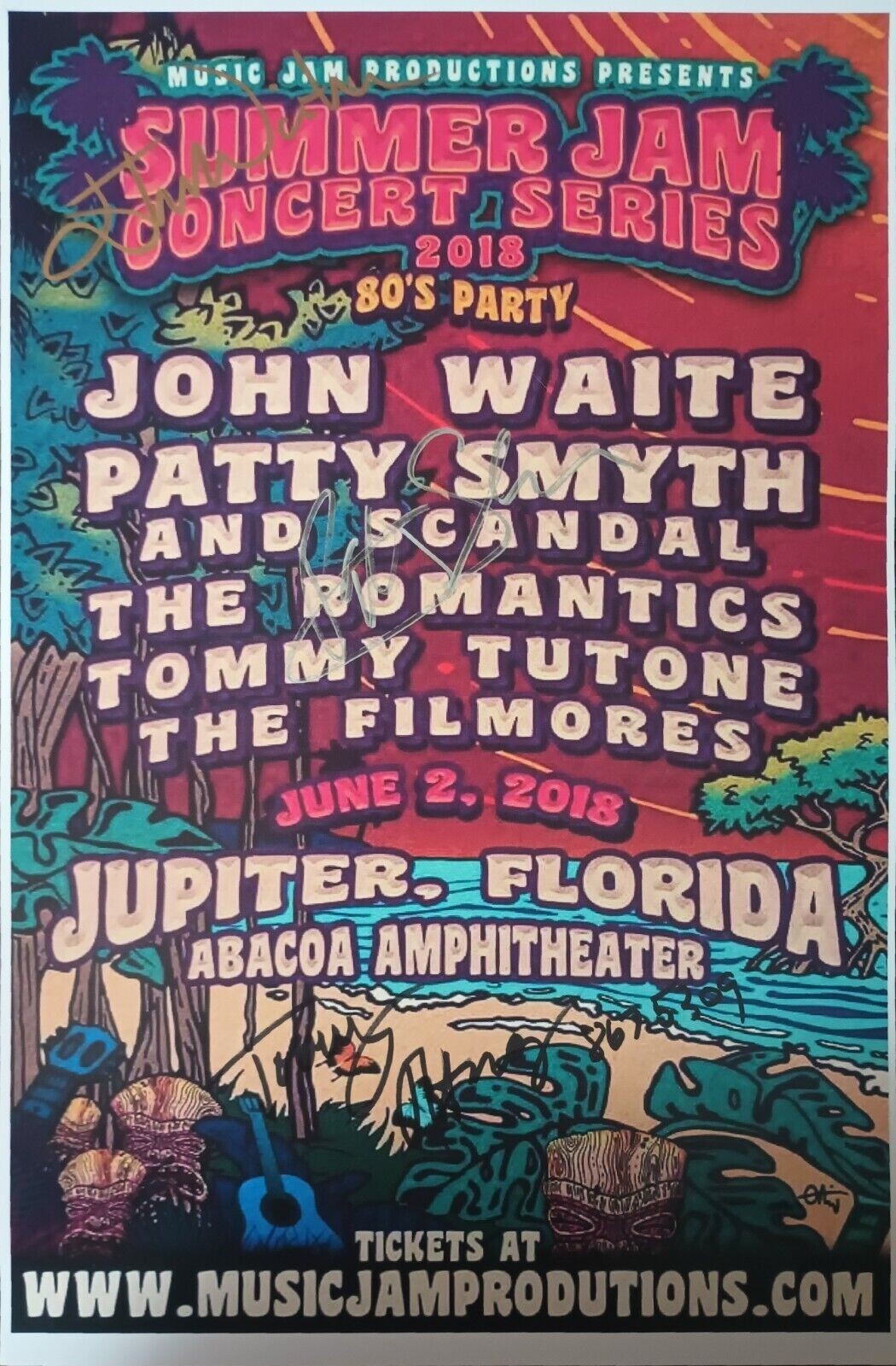 John waite Tommy Tutone Poster 11x17in 2018 Reproduction Reprint SUMMER ...