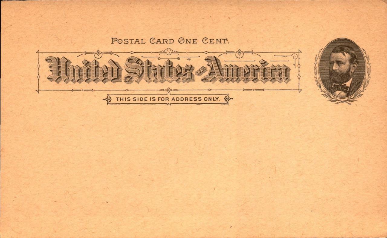 ONE CENT GRANT BLACK PROOF POSTAL CARD- UNUSED circa 1891 BK31 | eBay