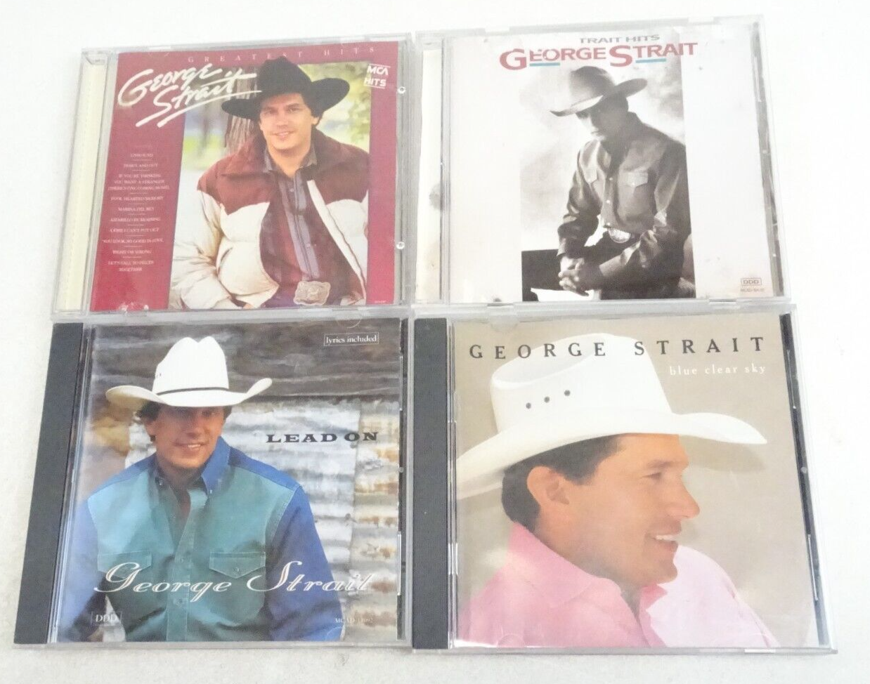George Strait Greatest Hits Lead On Blue Clear Sky Trait 4 CD Music Lot ...