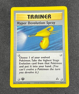 Hyper Devolution Spray 73/75 1st Edition Neo Discovery Vintage Pokemon ...