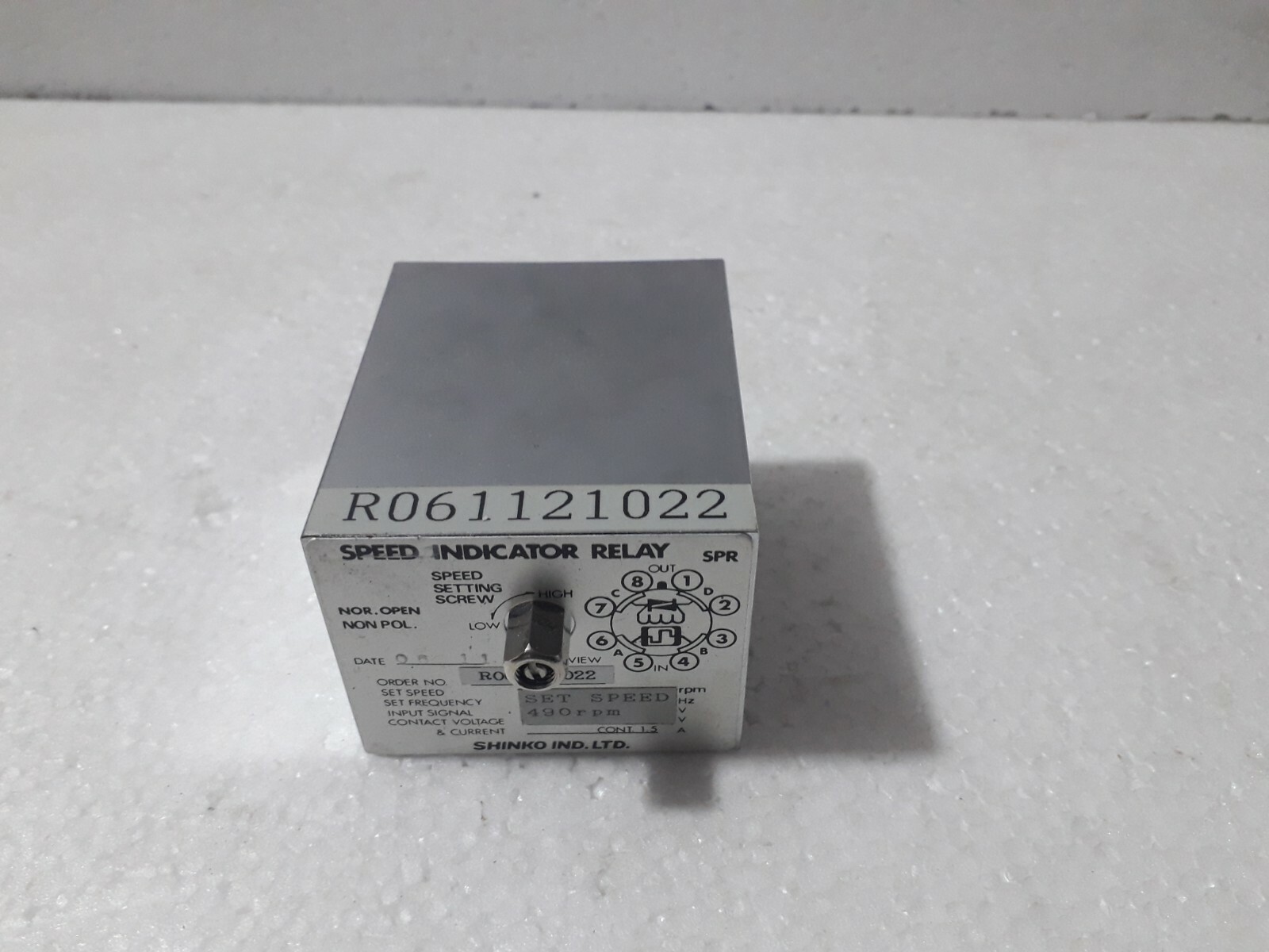 Shinko Speed Indicator Relay Over Speed relay R061121022 8Pin Set Speed ...