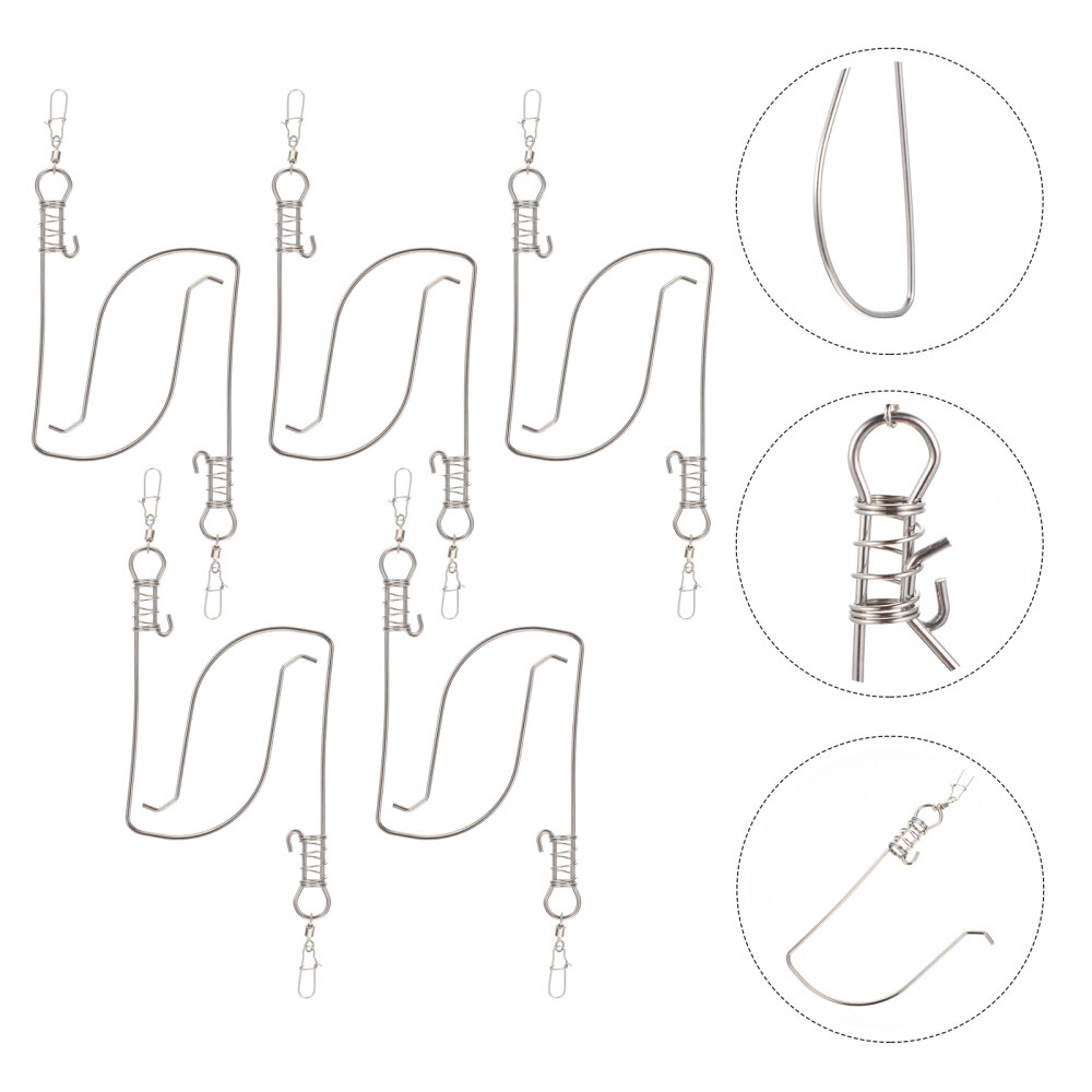 10Pcs Stainless Steel Fish Stringer Clips Lock Buckle Fishing Kayaks | eBay