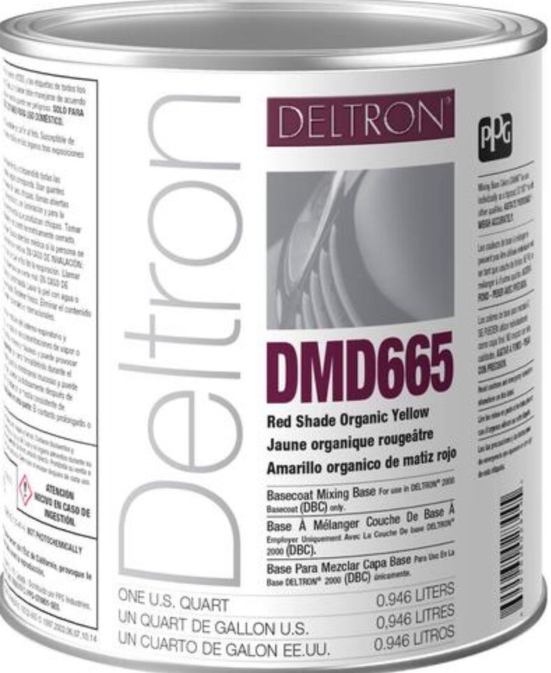 Dmd665 PPG Refinish Deltron NXT 1 Quart Red Organic Yellow Paint Free ...