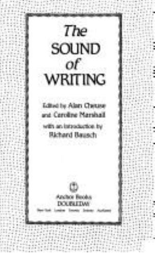 Sound of Writing by Alan Cheuse (1991, Trade Paperback) for sale online ...
