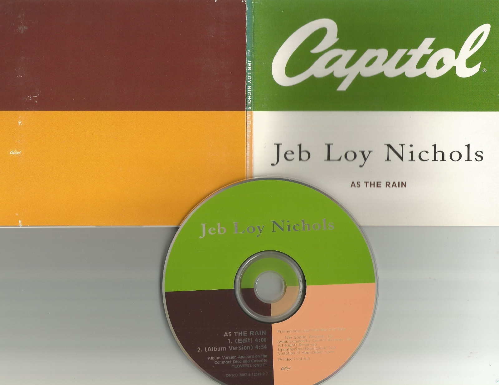 JEB LOY NICHOLS As the Rain w/ ULTRA RARE EDIT PROMO Radio DJ CD single ...