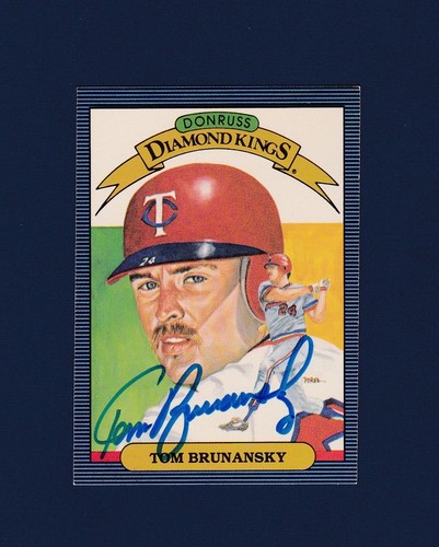 Tom Brunansky signed Minnesota Twins 1985 Donruss Diamond King baseball ...