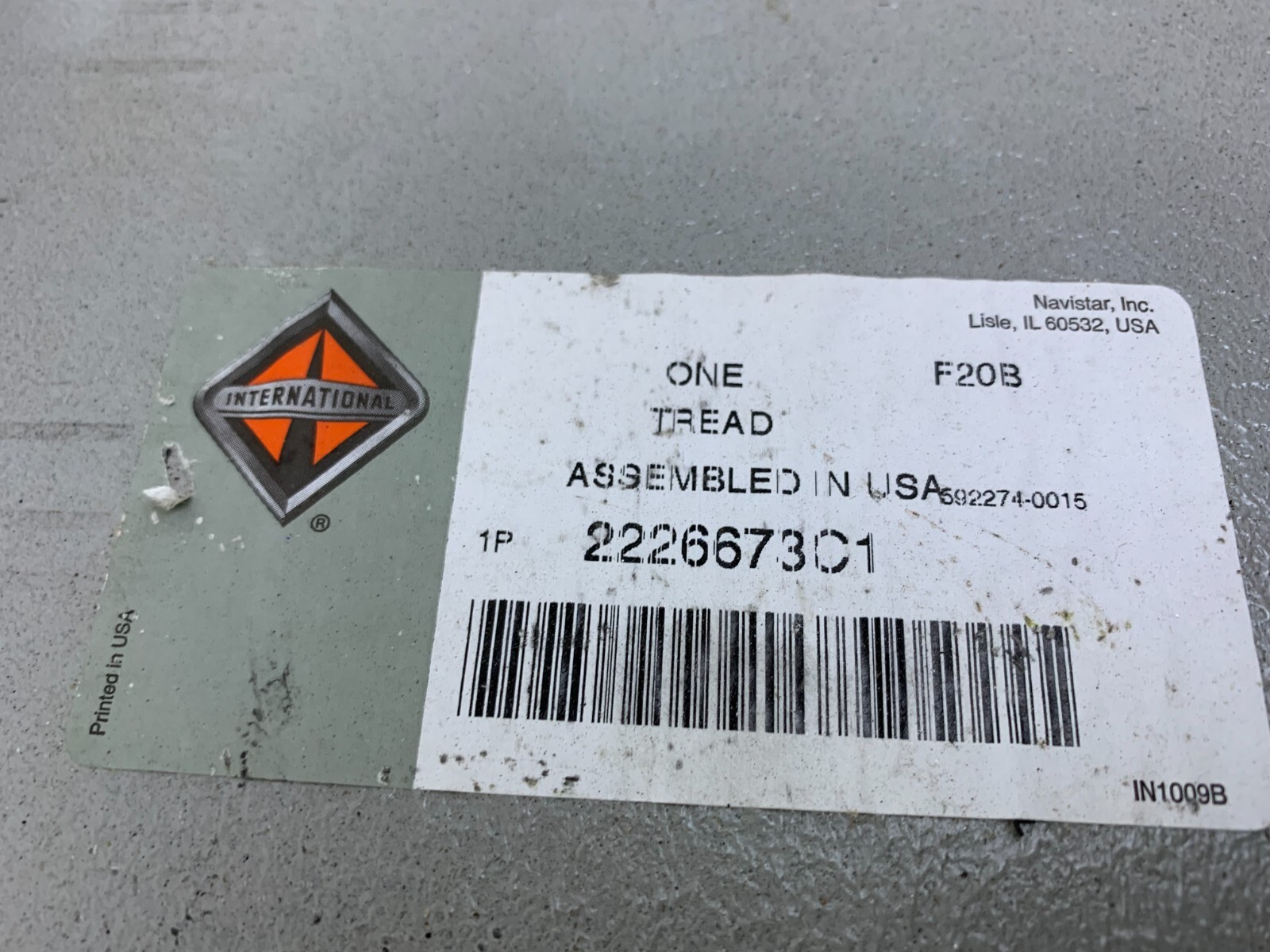 Genuine International 2226673C1 School Bus Step Floor Tread | eBay