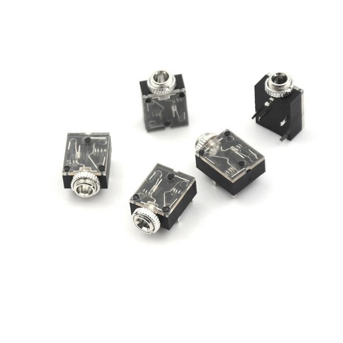 20 Pcs 5 Pin 3.5mm Audio Mono Jack Socket PCB Panel Mount for Headphone ...
