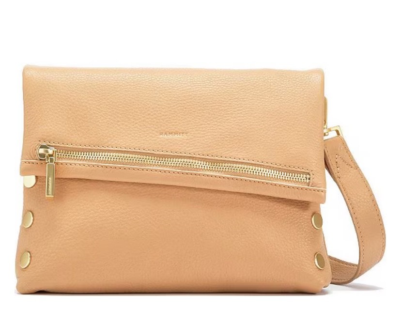 Hammitt Fold-Over VIP Medium Crossbody, Toast Tan, Brushed Gold NWT | eBay
