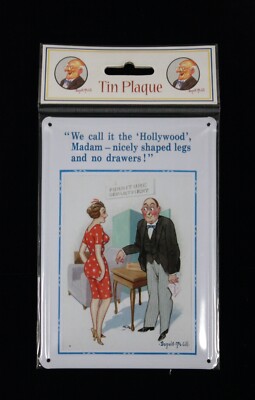 RARE! VINTAGE LESSER & PAVEY DONALD MCGILL TIN PLAQUE HOLLYWOOD LEGS ...