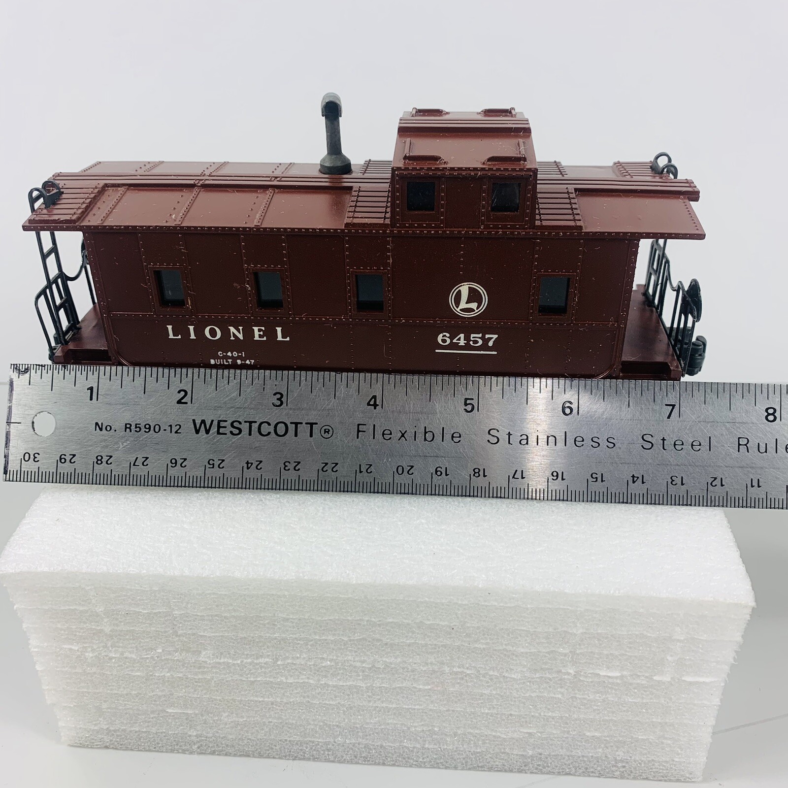 Lionel Train Caboose No. 6457 Brown Body Metal Chassis Original Box O ...