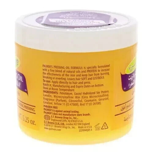 Palmers Pressing Oil Formula Hair Cream With Protein 150g FREE SHIPPING ...