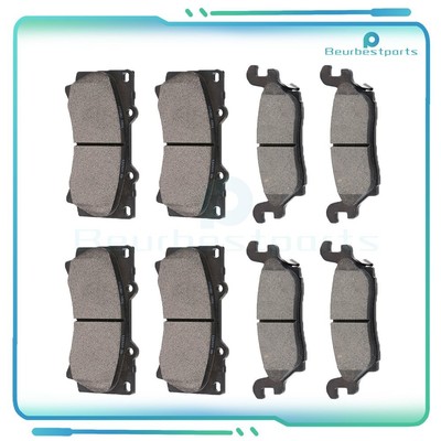 Front And Rear Brake Ceramic Pads For 2009-2010 Hummer H3T Pair Kit Set ...