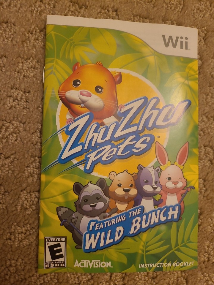 NINTENDO Wii ZHU ZHU PETS FEATURING THE WILD BUNCH VIDEO GAME ...