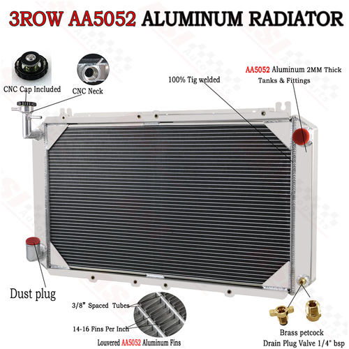 3 Row Radiator FOR 88-97 Nissan Patrol GQ Y60 3.0L petrol RB30S;4.2L ...