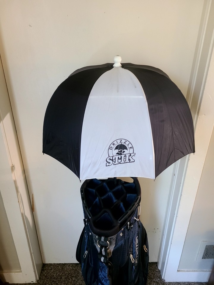 Drizzle Stik Golf Bag Umbrella Club Course Rain Cover Drizzle Stick ...