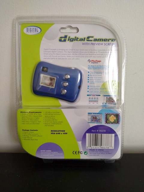 Sakar 98378 0.3MP Digital Camera - Blue for sale online | eBay