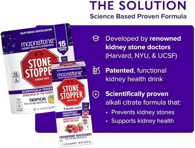 Stone Stopper Drink Mix, Lemonade, Kidney Stone Prevention, Calcium ...