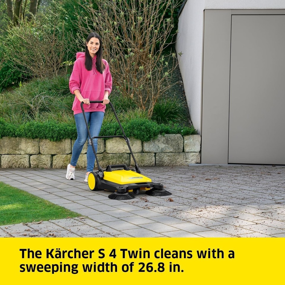 Compact & Quiet S 4 Twin Outdoor Sweeper - Includes Roller Brush & Side ...