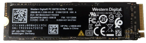 Western Digital PC Sn720 NVMe SSD 256gb M.2 2280-s3-m for sale online ...
