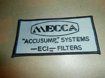 Vintage Embroidered Patch MECCA Accusump Systms ECI Filters | eBay