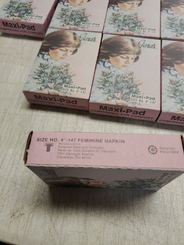 Gards Maxi Pad Feminine Napkin Retro Vending Hospital Prop VTG 25 Boxes ...