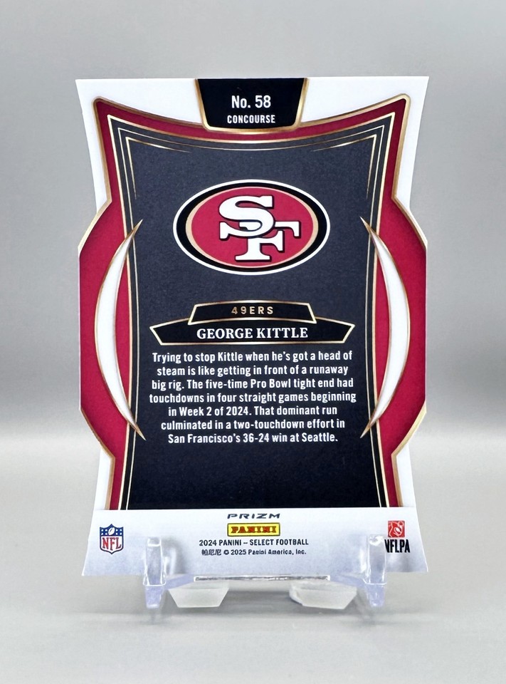 2024 Panini Select Football #58 (Silver Prizm Die-Cut) GEORGE KITTLE | eBay