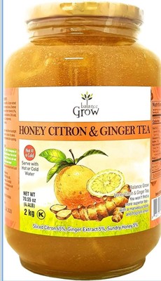Balance Grow Honey Citron & Ginger Tea 70.55oz (4lbs/2kg) Pack Of 1 ...