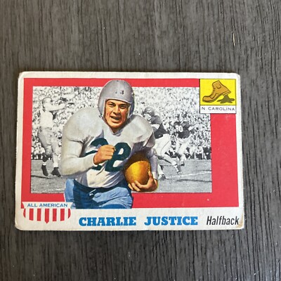 1955 Topps All American - #63 Charlie Justice - North Carolina Tar ...