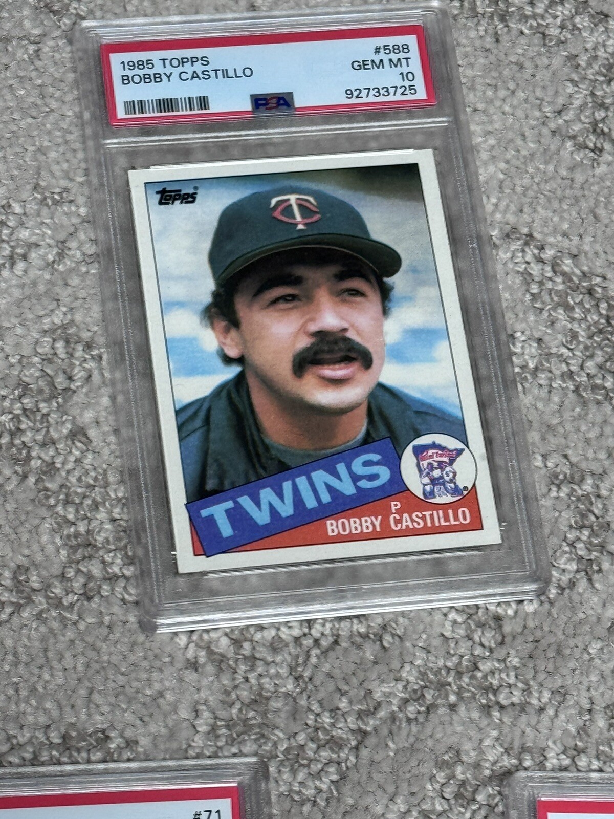 1985 TOPPS BASEBALL CARD LOW POP PSA 10 BOBBY CASTILLO MINNESOTA TWINS ...